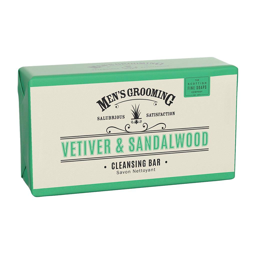 Scottish Fine Soaps Vetiver & Sandalwood Cleansing Wrapped Body Bar ...