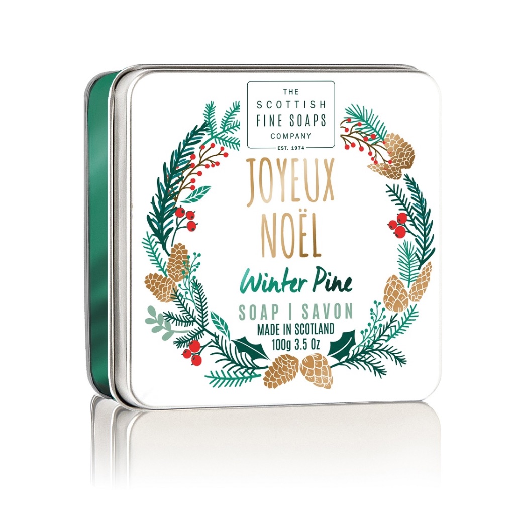 Scottish Fine Soaps Joyeux Noel Soap Tin 100g - thefragrancecounter.co.uk