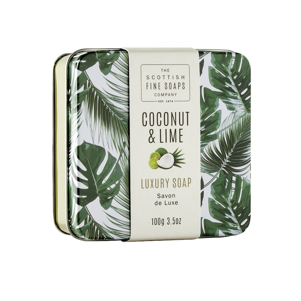 Scottish Fine Soaps Coconut & Lime Soap Tin 100g