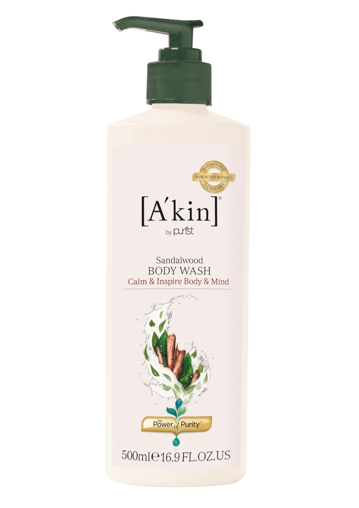 A'kin Sandalwood Body Wash 500ml - thefragrancecounter.co.uk