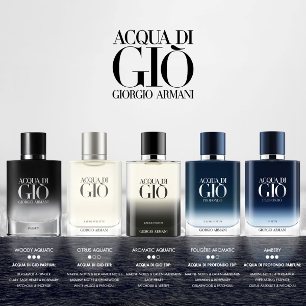 Armani Acqua Di Gio PROFONDO EDP 100ml Gift Set - thefragrancecounter.co.uk