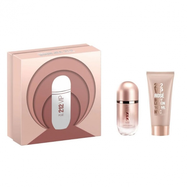 Carolina Herrera 212 VIP Rose EDP 50ml Gift Set - thefragrancecounter.co.uk
