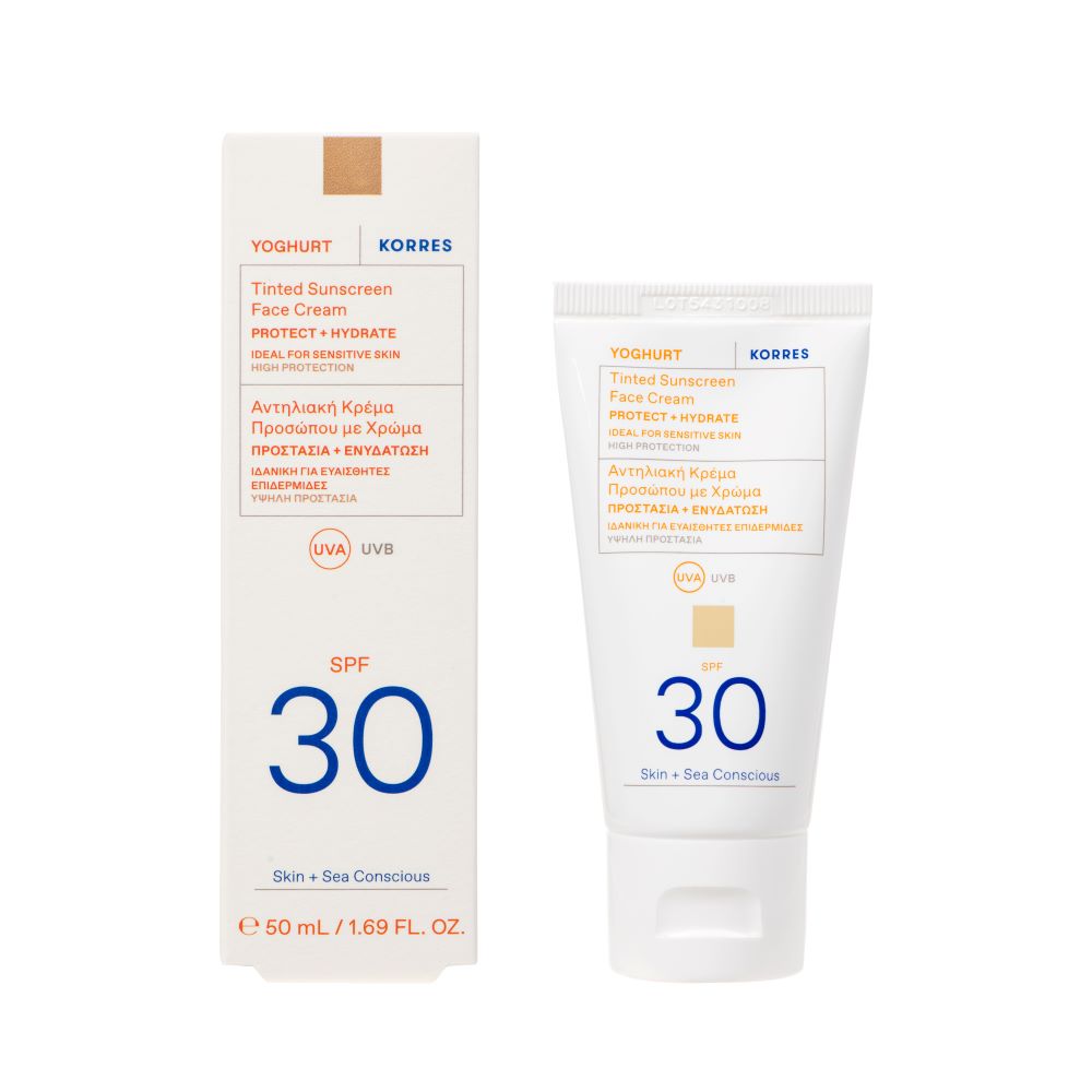 Buy Korres Yoghurt Face Tinted Suncream SPF30 50ml Online
