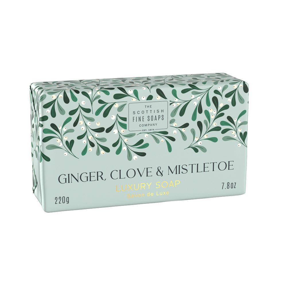 Scottish Fine Soaps Ginger Clove and Mistletoe Soap 220g ...