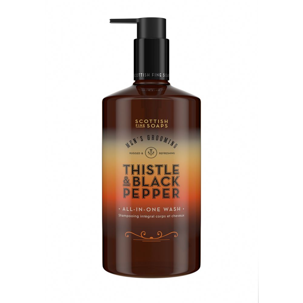 Scottish Fine Soaps Thistle & Black Pepper 500ml All in One Wash ...