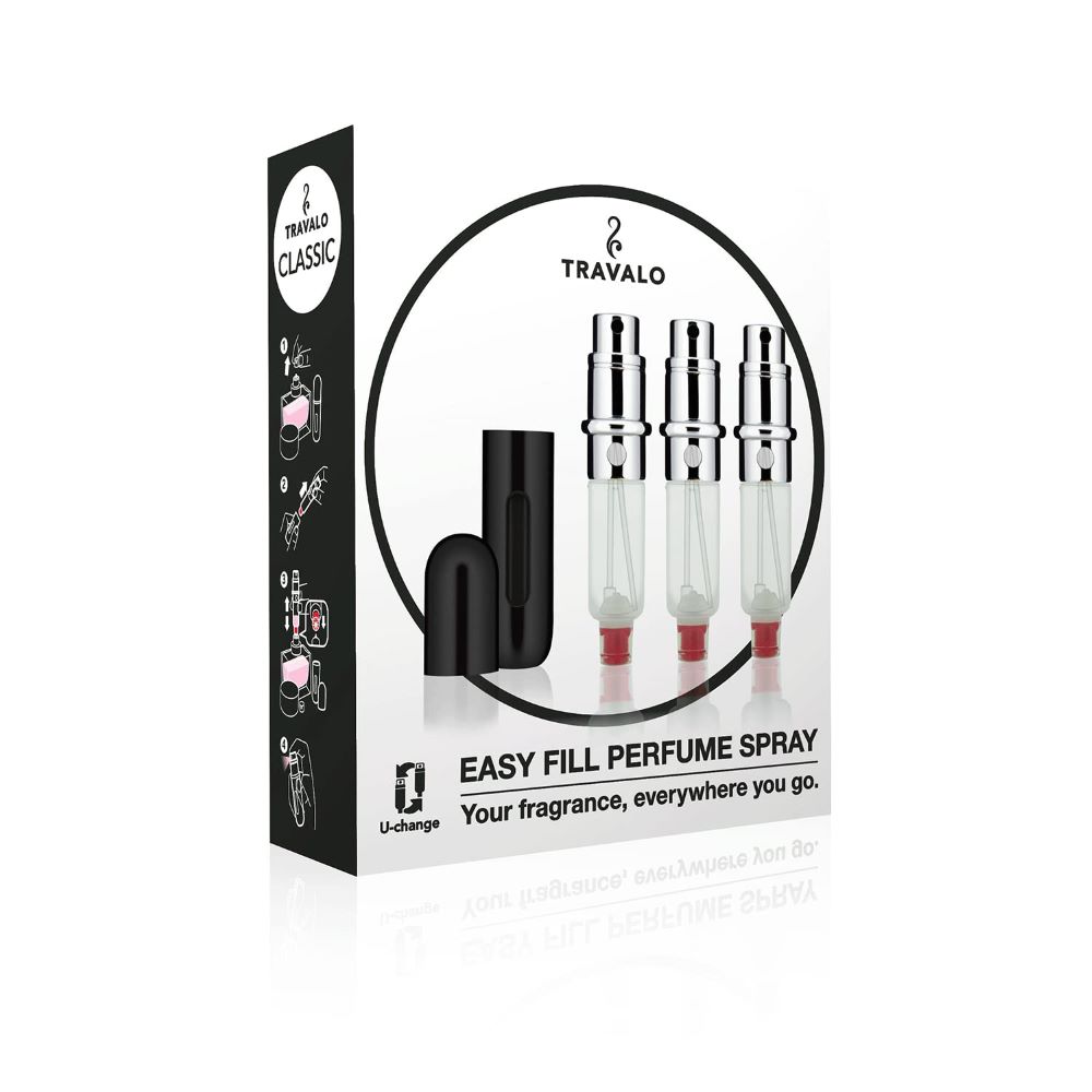 Travalo Classic HD Black Gift Set 3 x 5ml - thefragrancecounter.co.uk
